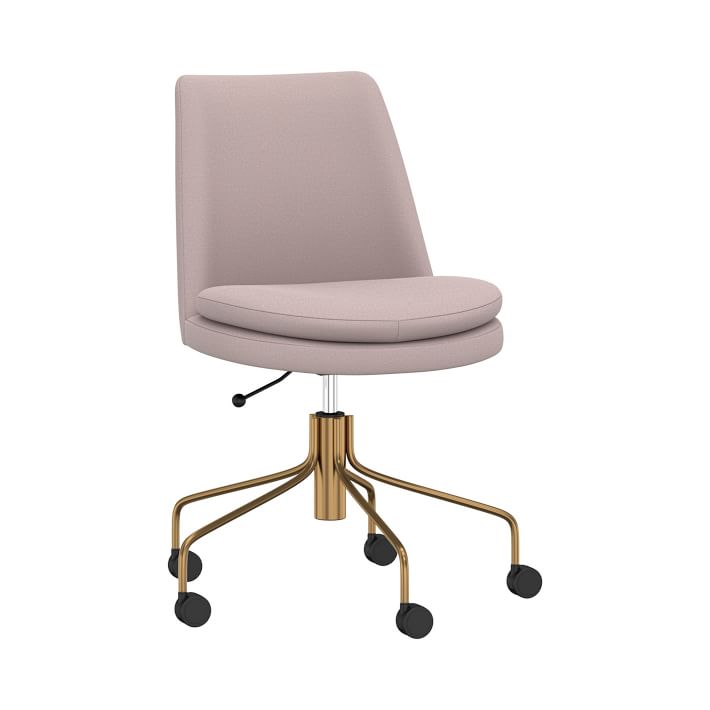 Distressed Velvet Finley Swivel Desk Chair | Pottery Barn Teen