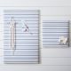 No Nails Dorm Pinboard, Blue Ticking Stripe | Wall Organizers | Pottery ...