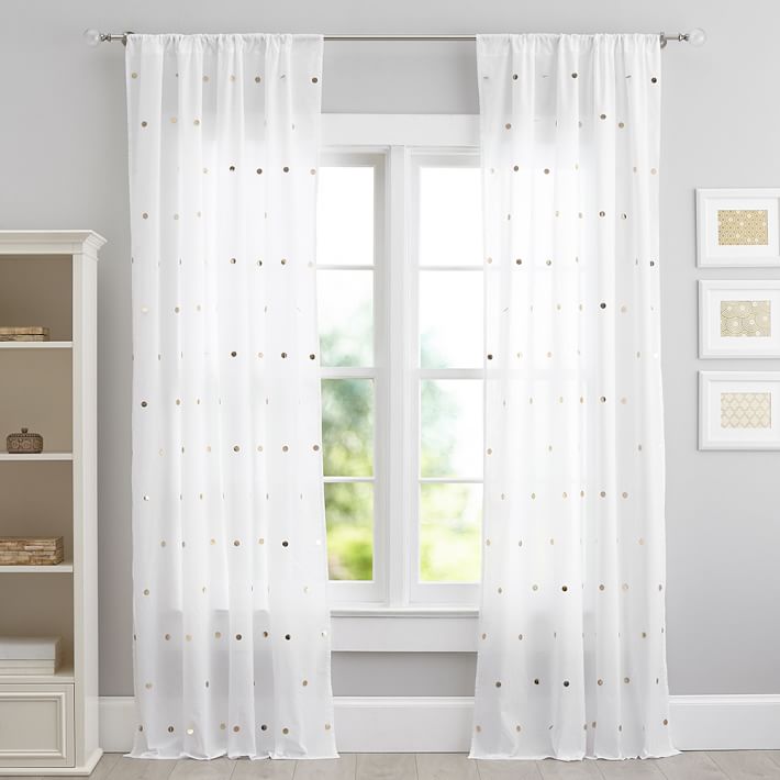Shimmer Sheer Curtain | Teen Curtains | Pottery Barn Teen