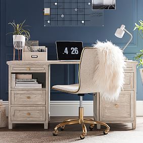 Nickel Two-Toned Task Lamp | Teen Lamp | Pottery Barn Teen