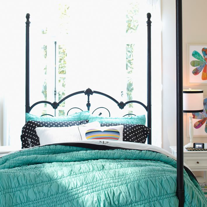 Amanda Iron Scroll Canopy Bed - Sale | Pottery Barn Teen
