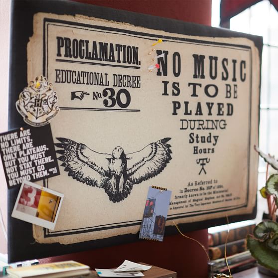 HARRY POTTER™ Proclamation Pinboard | Wall Organizers | Pottery Barn Teen