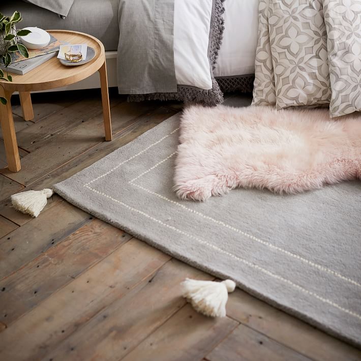 Light Gray Supersoft Shearling Rug | Teen Rug | Pottery Barn Teen