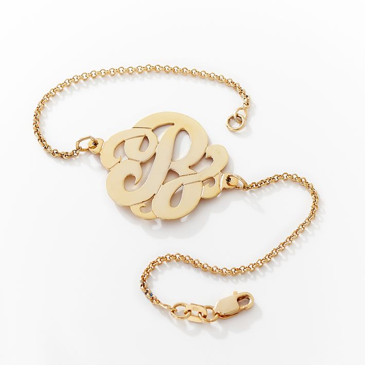Monogram Single Cursive Bracelet | Teen Jewelry | Pottery Barn Teen