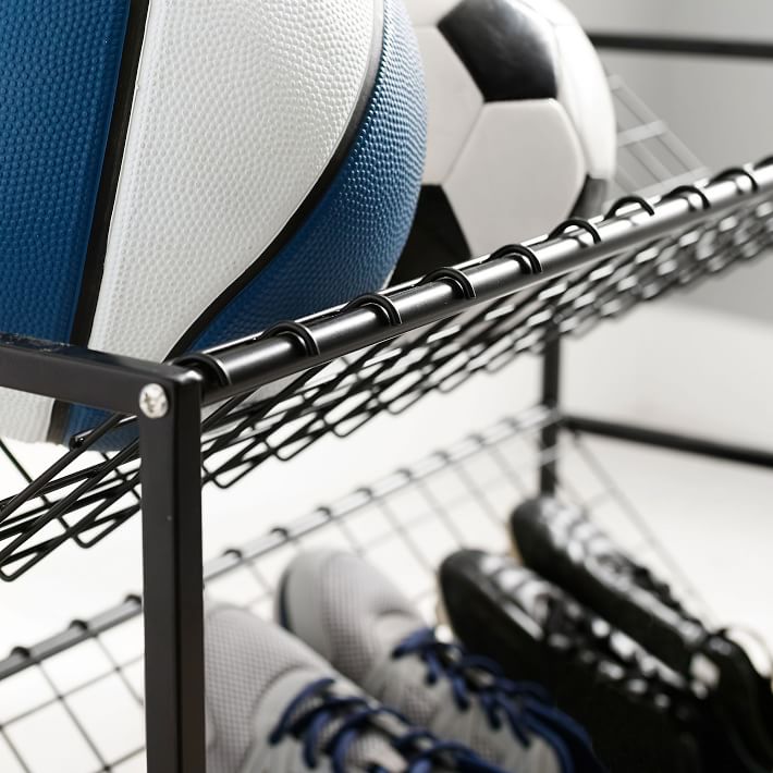 Industrial Metal Ball And Shoe Rack | Pottery Barn Teen