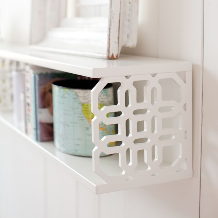 Peyton Lattice Floating Shelf | Pottery Barn Teen