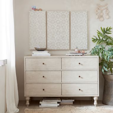 Wood Carved Triptych Art | Wall Decor | Pottery Barn Teen