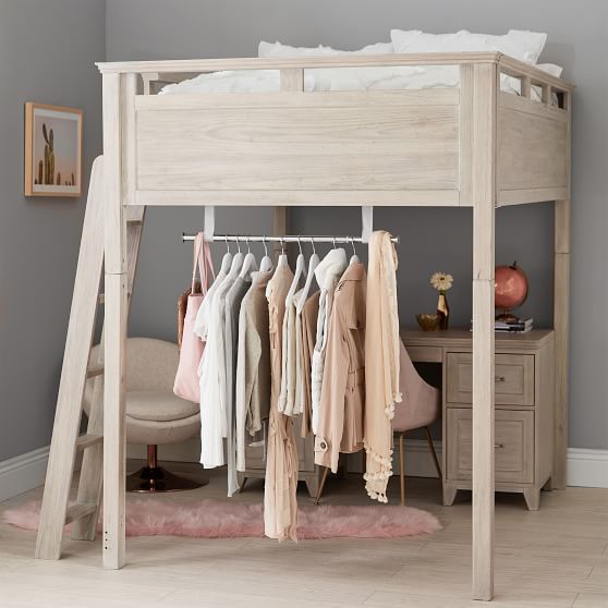 Under Bunk Clothing Bar | Dorm Closet Organizer | Pottery Barn Teen