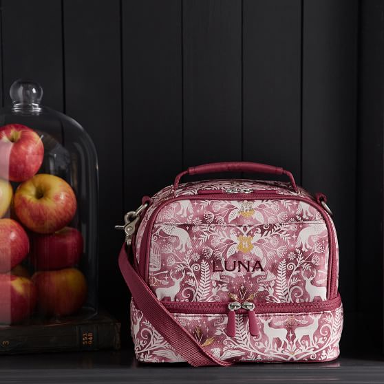 Burgundy HARRY POTTER™ Magical Damask Compartment Lunch Box | Pottery ...