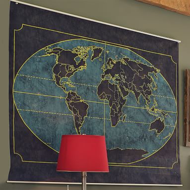 Map Wall Mural | Wall Decor | Pottery Barn Teen