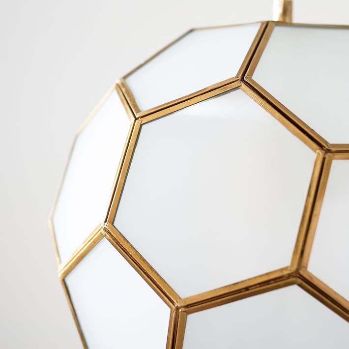 Frosted Glass Geo Bedroom Pendant Light | Pottery Barn Teen