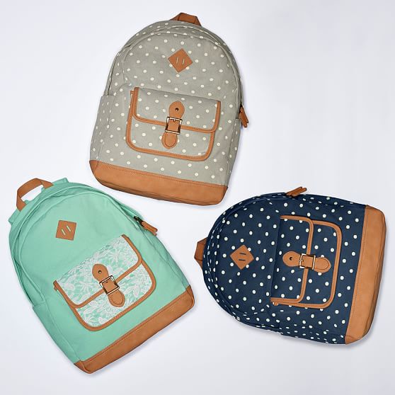 Navy Polka Dot Teen Backpack | Pottery Barn Teen