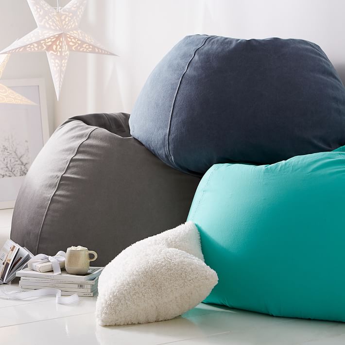 Pool Washed Twill Bean Bag Chair | Pottery Barn Teen