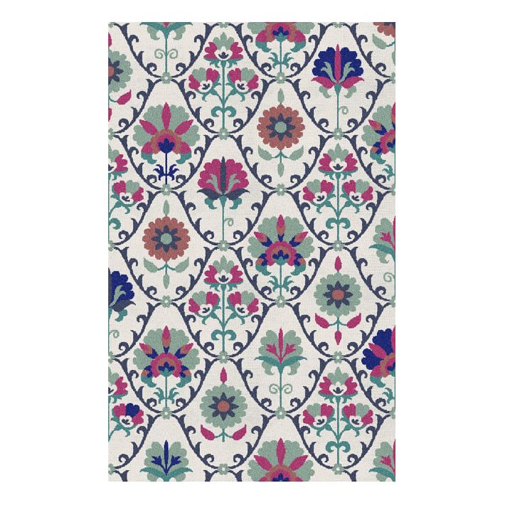 Boho Floral Rug | Teen Rug | Pottery Barn Teen