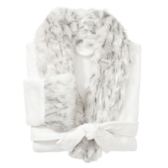 Faux-Fur Long Teen Robe | Pottery Barn Teen