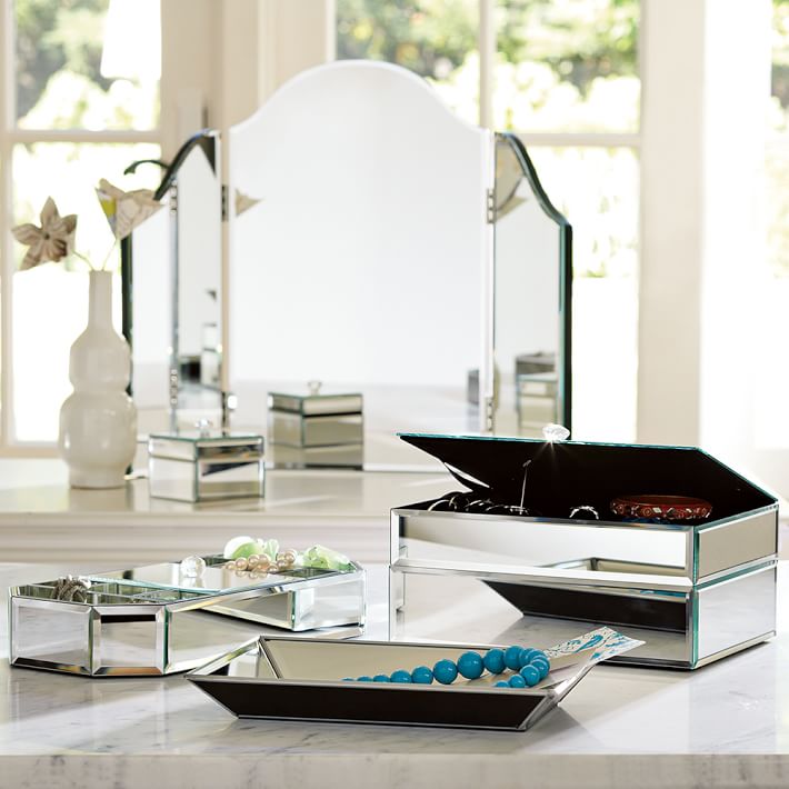 Mirrored Octagon Box | Jewelry Storage | Pottery Barn Teen