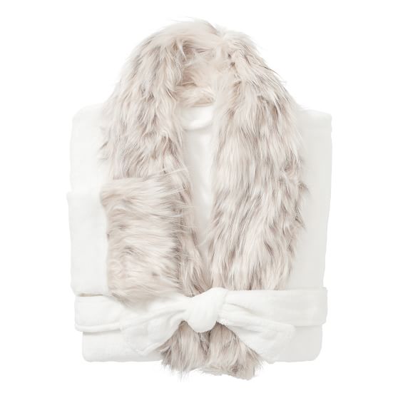 Faux-Fur Long Teen Robe | Pottery Barn Teen