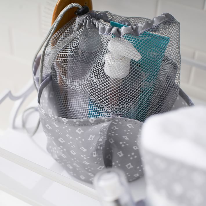 Drawstring Hanging Dorm Shower Caddy | Pottery Barn Teen
