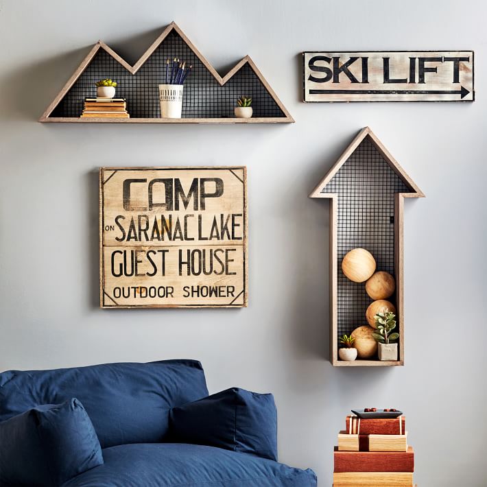 Wood And Metal Arrow Shelf - Sale | Pottery Barn Teen