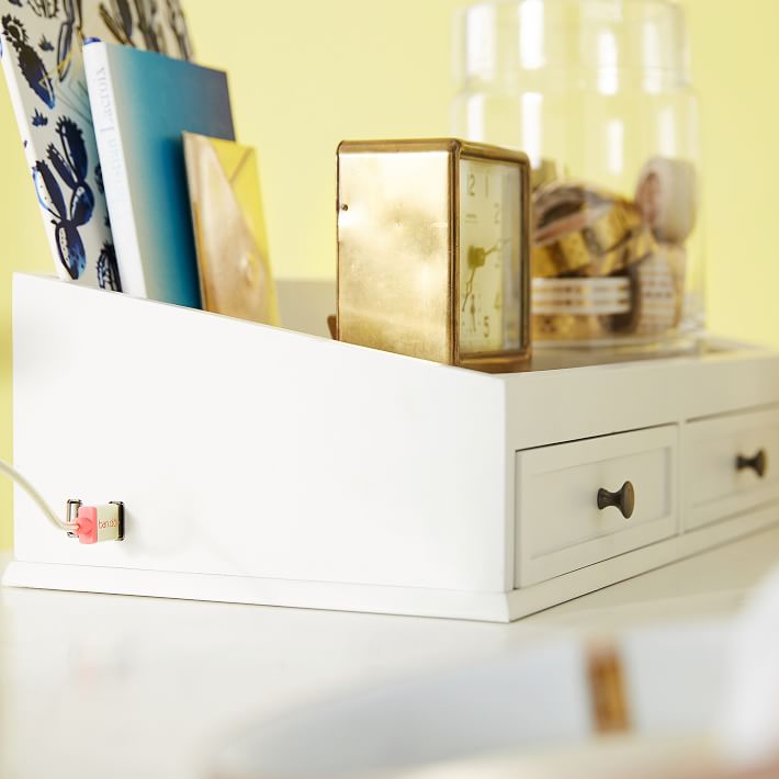 Classic Wooden USB Tech Caddy | Desk Accessories | Pottery Barn Teen