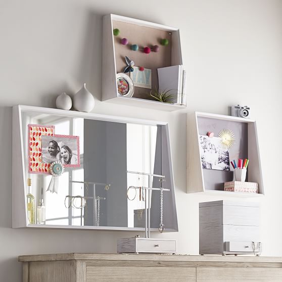 Decorative Mirror Cubby System | Pottery Barn Teen