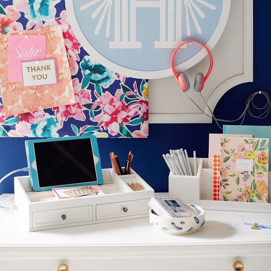 Classic Wooden USB Tech Caddy | Desk Accessories | Pottery Barn Teen