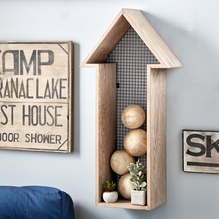 Wood And Metal Arrow Shelf - Sale | Pottery Barn Teen