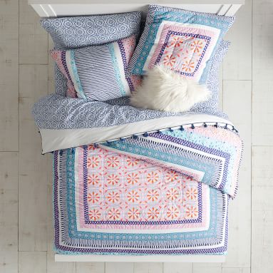 Zadey Patchwork Girls Quilt + Sham | Pottery Barn Teen