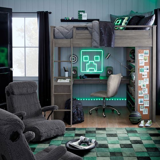 Sherpa Charcoal Got Game Gaming Chair | Pottery Barn Teen