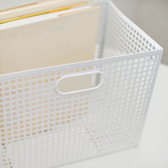 Perforated Metal Storage Storage Bins | Pottery Barn Teen