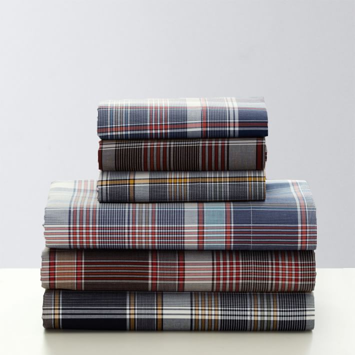Cascade Plaid Boys Sheet Set | Sale | Pottery Barn Teen