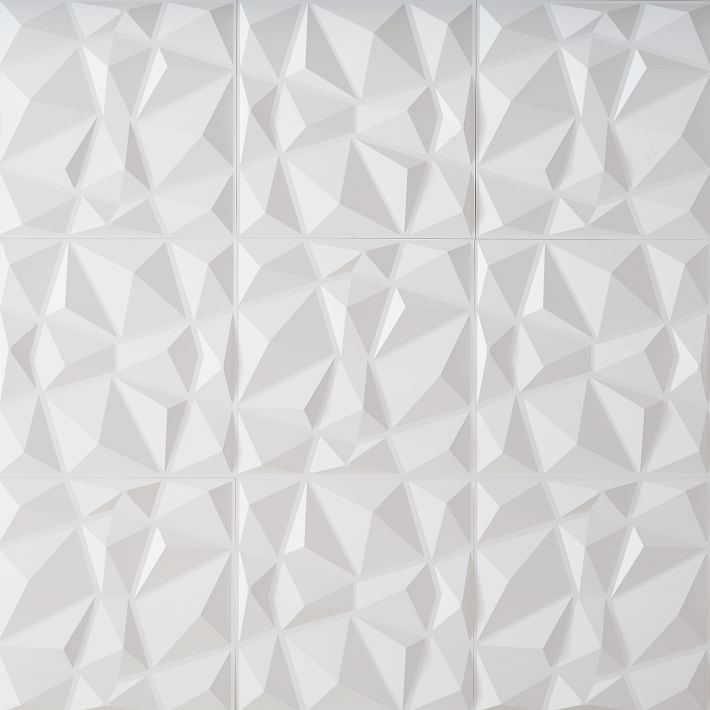 Dimensional Geometric Wall Tiles, Set of 8 | Wall Decor | Pottery Barn Teen
