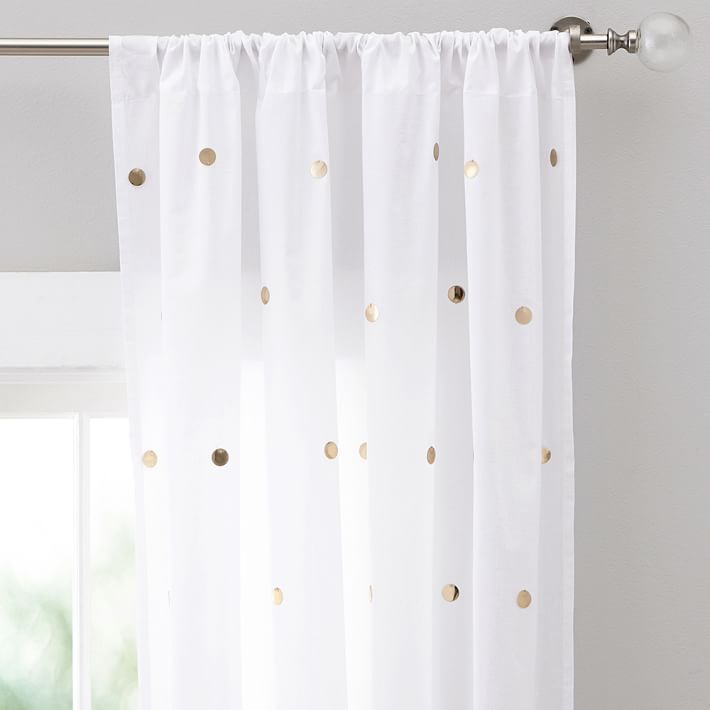 Shimmer Sheer Curtain | Teen Curtains | Pottery Barn Teen