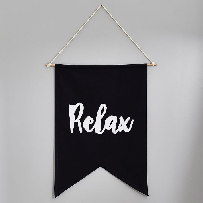 Relax Canvas Banner | Teen Decor Sale | Pottery Barn Teen