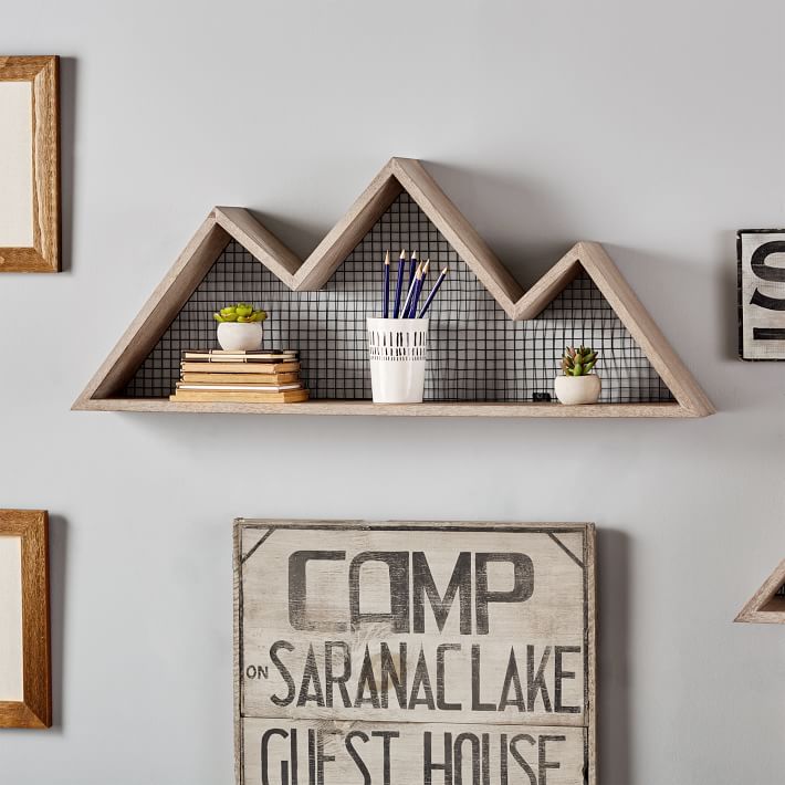 Wood And Metal Mountain Shelf - Sale | Pottery Barn Teen