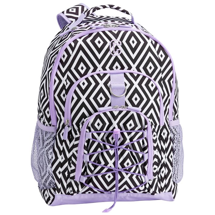 Black Preppy Diamond Teen Backpack | Pottery Barn Teen