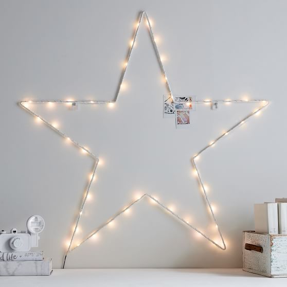 Star Outline Decorative Wall Light | Pottery Barn Teen