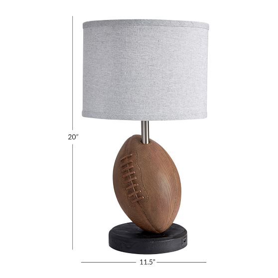 Football Table Lamp with USB | Pottery Barn Teen