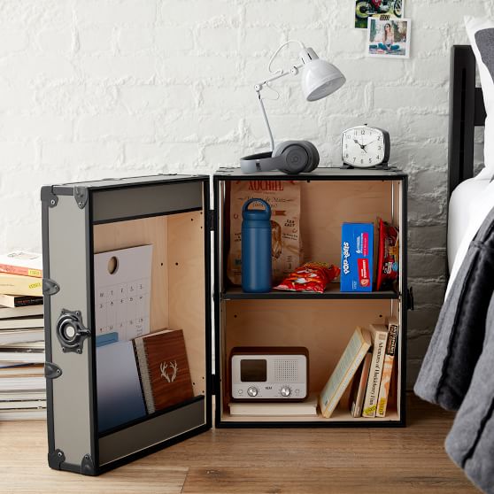 Vegan Leather Bedside Dorm Trunk | Pottery Barn Teen