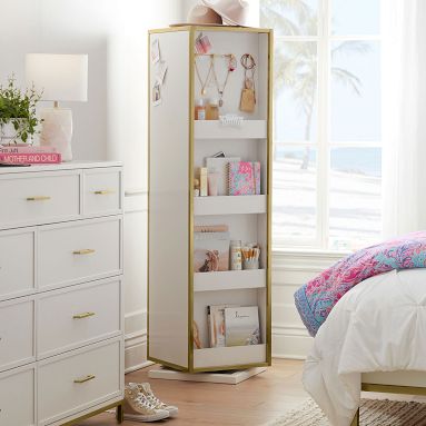 Blaire 18" Rotating Storage Mirror | Pottery Barn Teen
