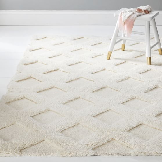 Shaggy Lattice Rug | Teen Rug | Pottery Barn Teen