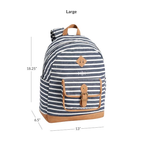 Navy Stripe Teen Backpack | Pottery Barn Teen