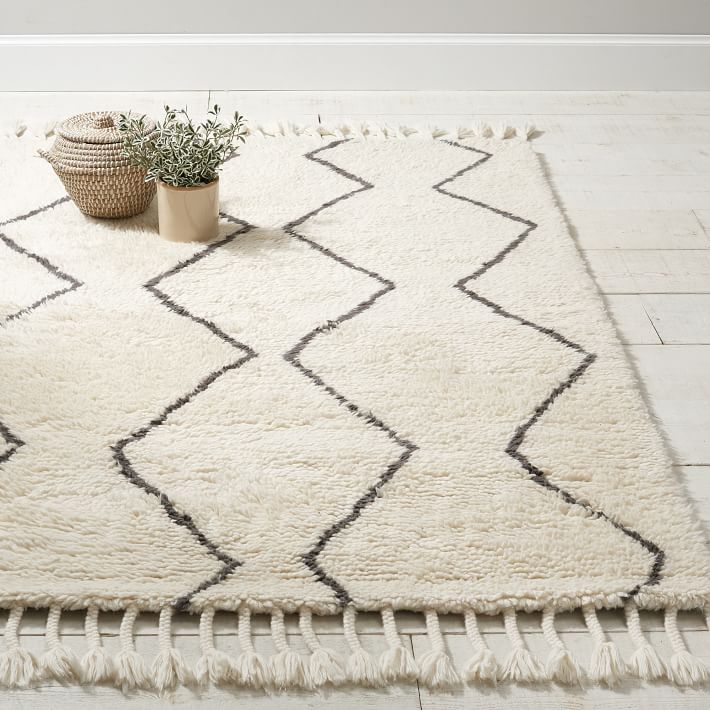 Tassel Zig Zag Shag Rug | Teen Rug | Pottery Barn Teen