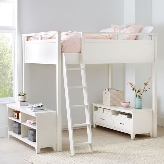 Hampton Loft Bed with Bookcase | Pottery Barn Teen