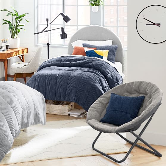 Simple Basketweave Silver Hang-A-Round Chair | Pottery Barn Teen