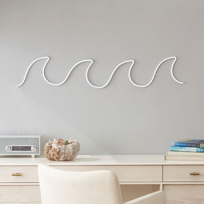 Wave LED Wall Light | Pottery Barn Teen