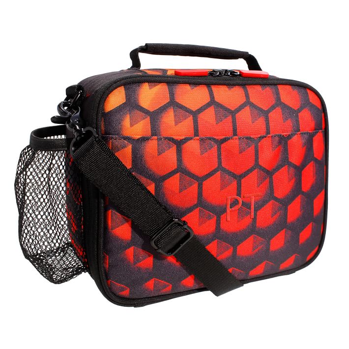 Gear-Up Red Hexagon Gamer Lunch Box | Pottery Barn Teen