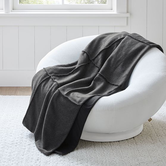 Sweatshirt Patched Throw | Pottery Barn Teen
