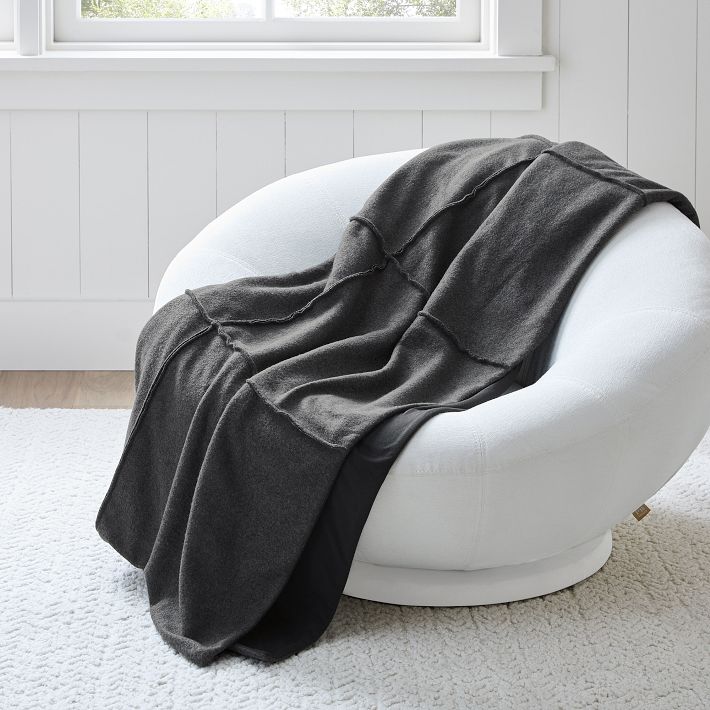Sweatshirt Patched Throw | Pottery Barn Teen