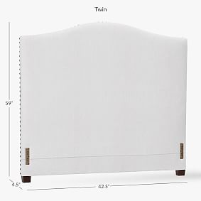 Raleigh Camelback Upholstered Teen Headboard | Pottery Barn Teen